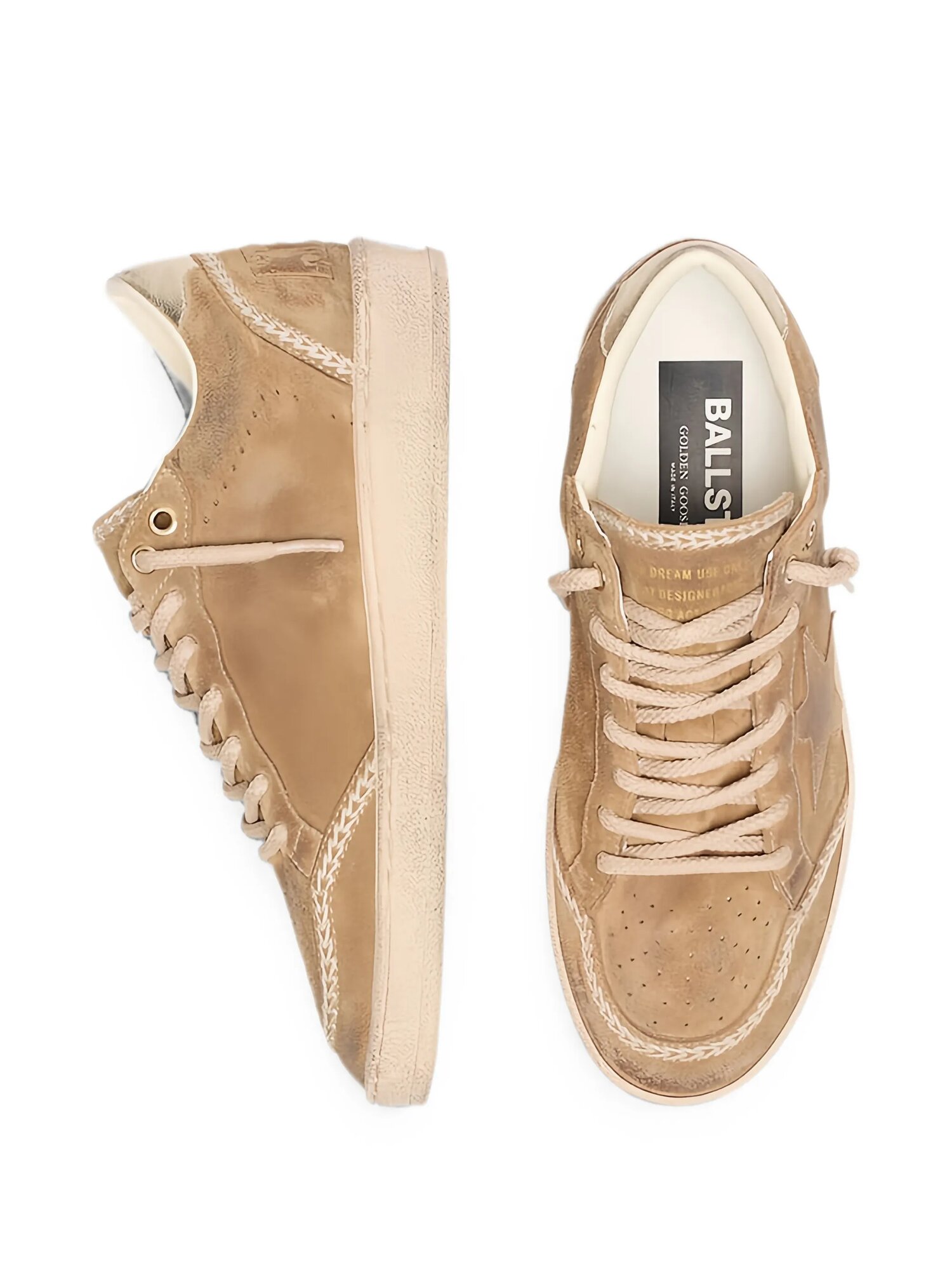 Кроссовки Golden Goose Ball Star, размер 35, коричневый/серый/оранжевый — фото 1