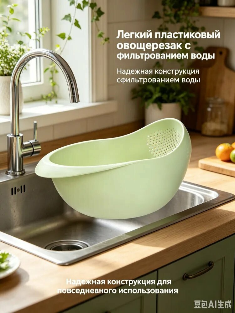 Воронка-дуршлаг, с фильтром, эргономичная, для кухонной мойки