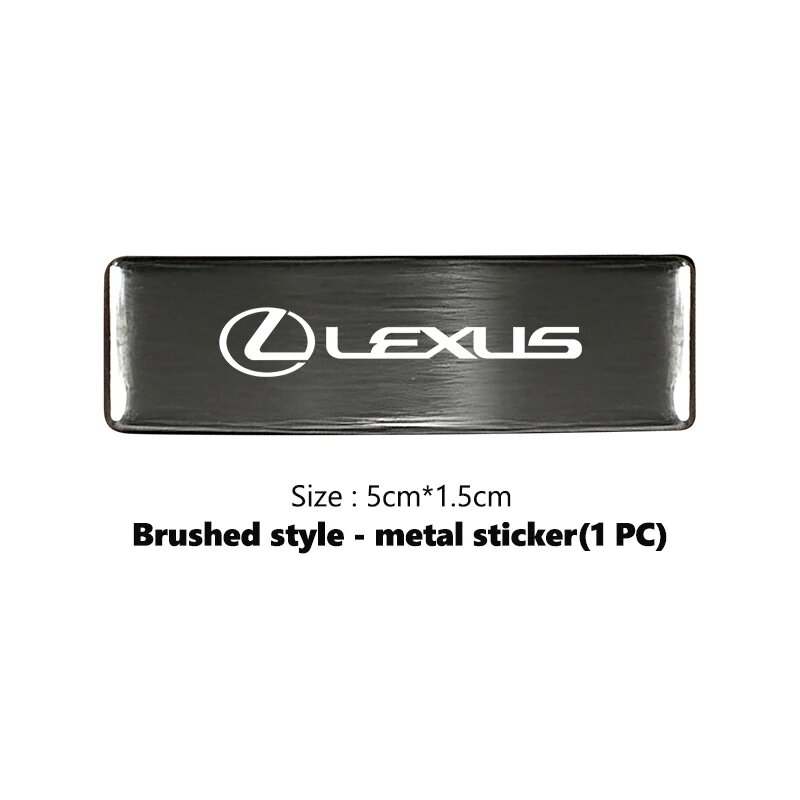 Логотип Lexus, металлическая наклейка, LEX-04W-brushed-1PCS