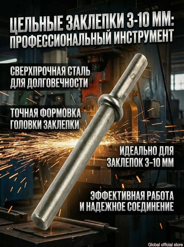 Зубило для перфоратора, высокоуглеродистая сталь, ударные насадки для заклепок, 2-10 мм
