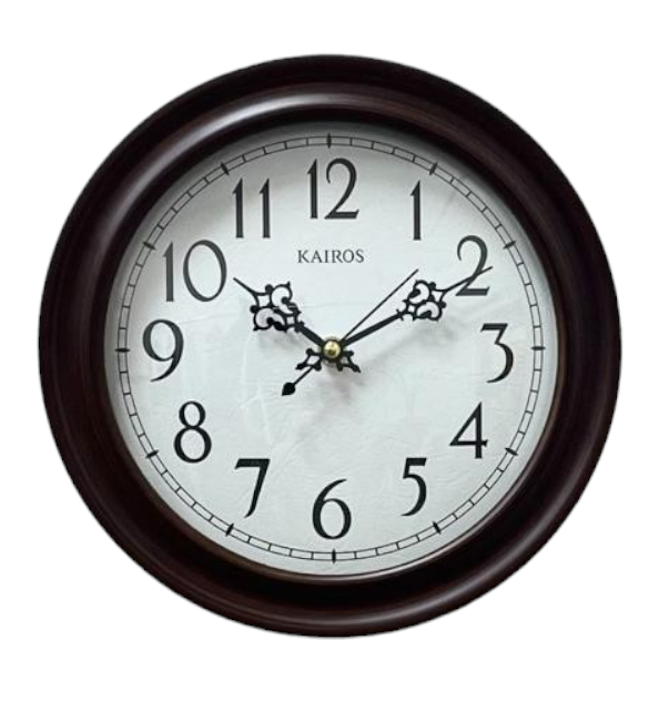 Часы настенные Kairos KS363, кварцевые, МДФ, коричневые, с бесшумной секундной стрелкой