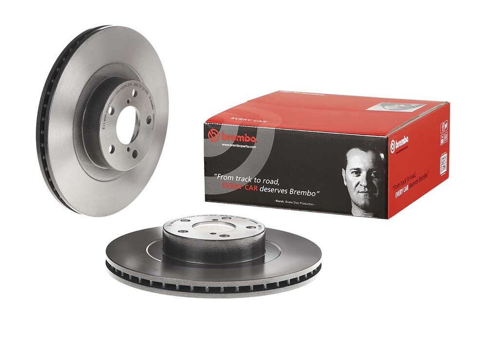 Диск тормозной вентилируемый передний BREMBO (09.9077.11) Prime UV Coated