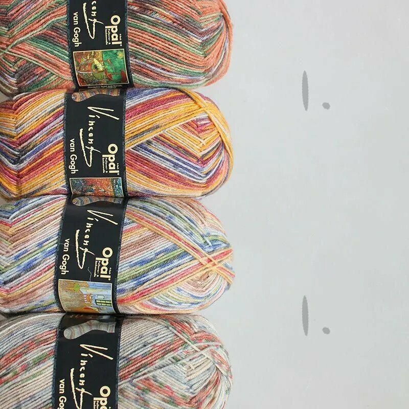 Пряжа для носков Opal 4ply из коллекции Vincent Van Gogh, 75% Шерсть, 25% полиамид, Объемная окрашенная цветная пряжа для вязания спицами и крючком 1 pcs