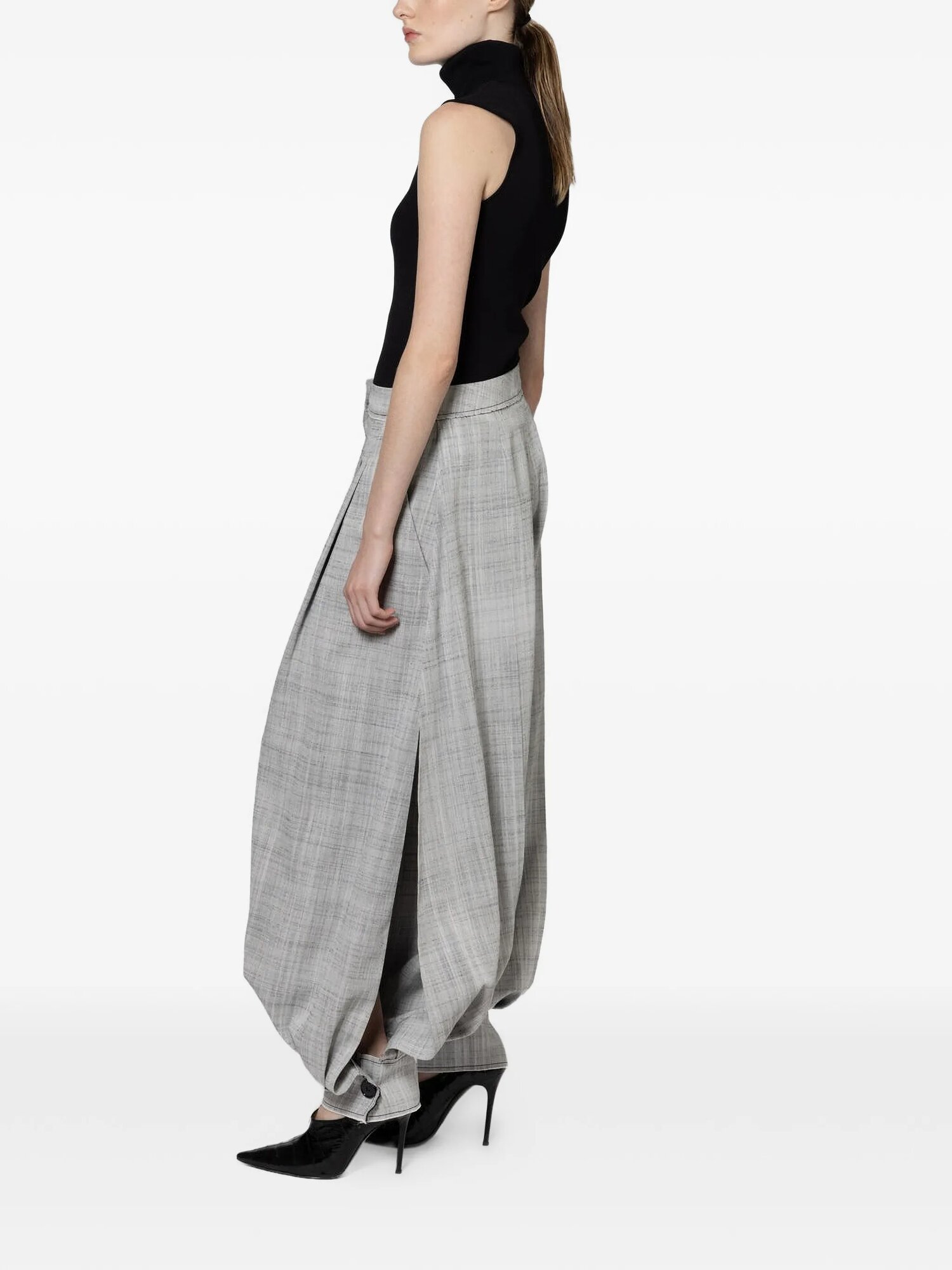 Брюки Roksanda Ovar button-cuff trousers, размер 6, grey — фото 1