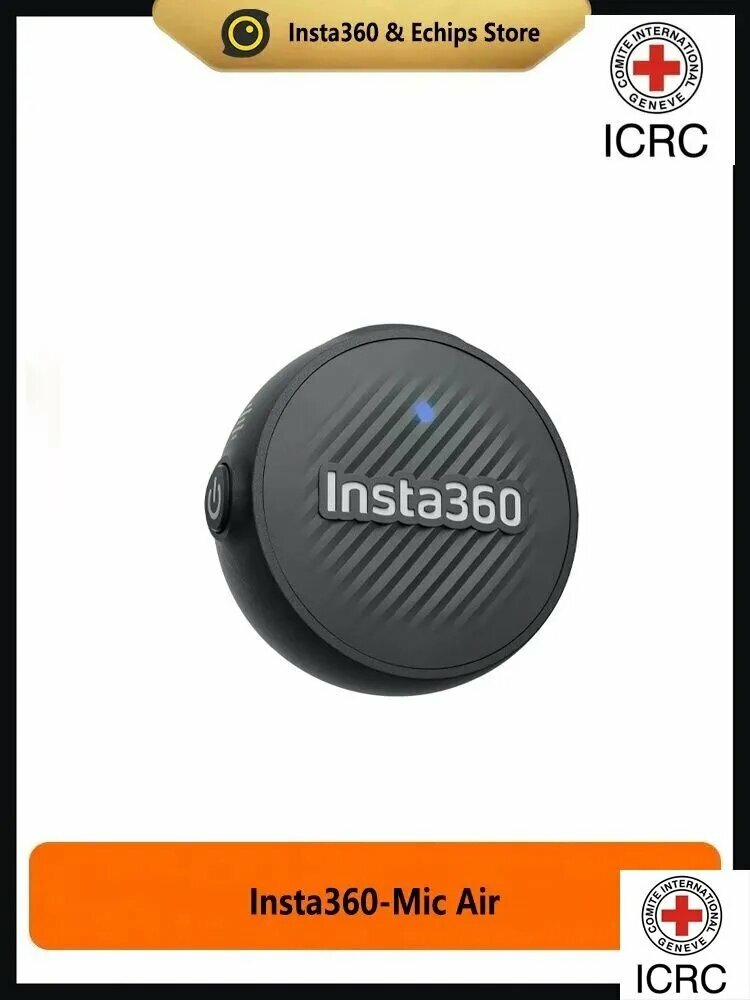 Insta360 Микрофон универсальный Insta360 Mic Air Беспроводной петличный микрофон, черно-серый