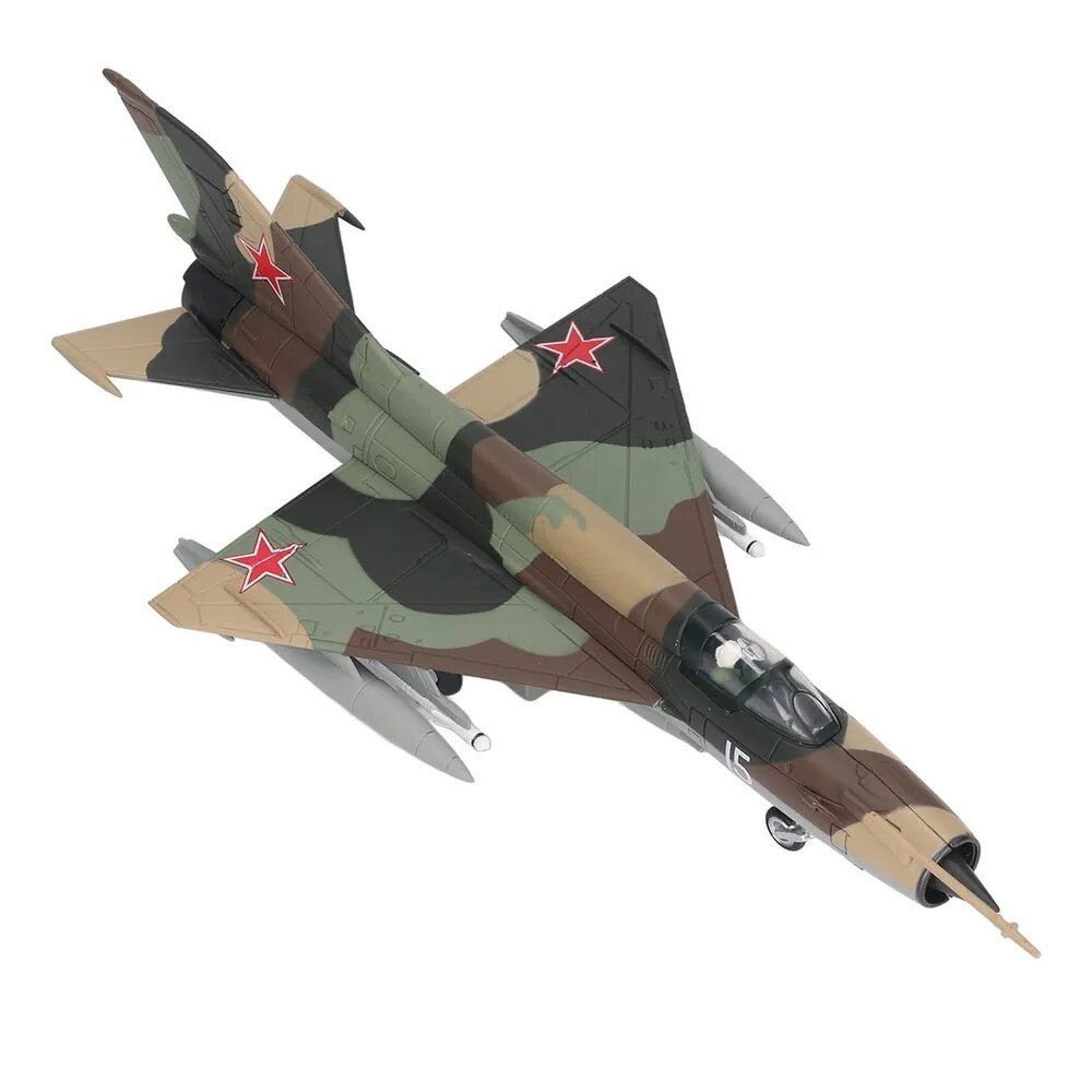 Самолет МиГ-21, масштаб 1:72, металлический сплав, зеленый, игрушечный, модель самолета — фото 1