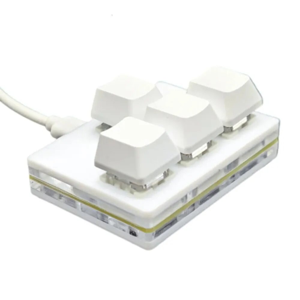 USB-клавиатура-кейпад с 4 механическими клавишами, Синий Переключатель