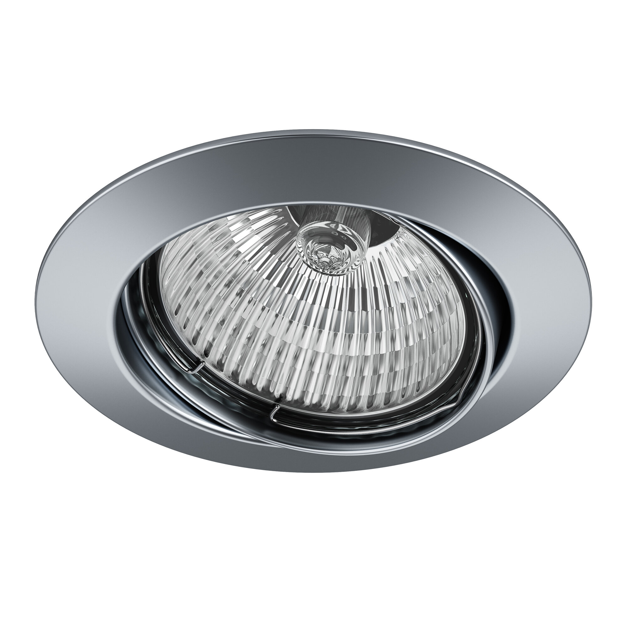 Светильник потолочный встраиваемый GU5.3 Lightstar Lega 011029, круглый, матовый хром