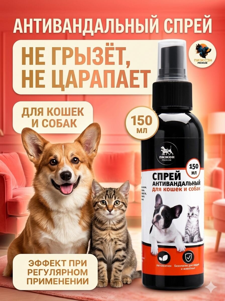 Антигадин для кошек, антигрызин, для коррекции поведения, 150 мл