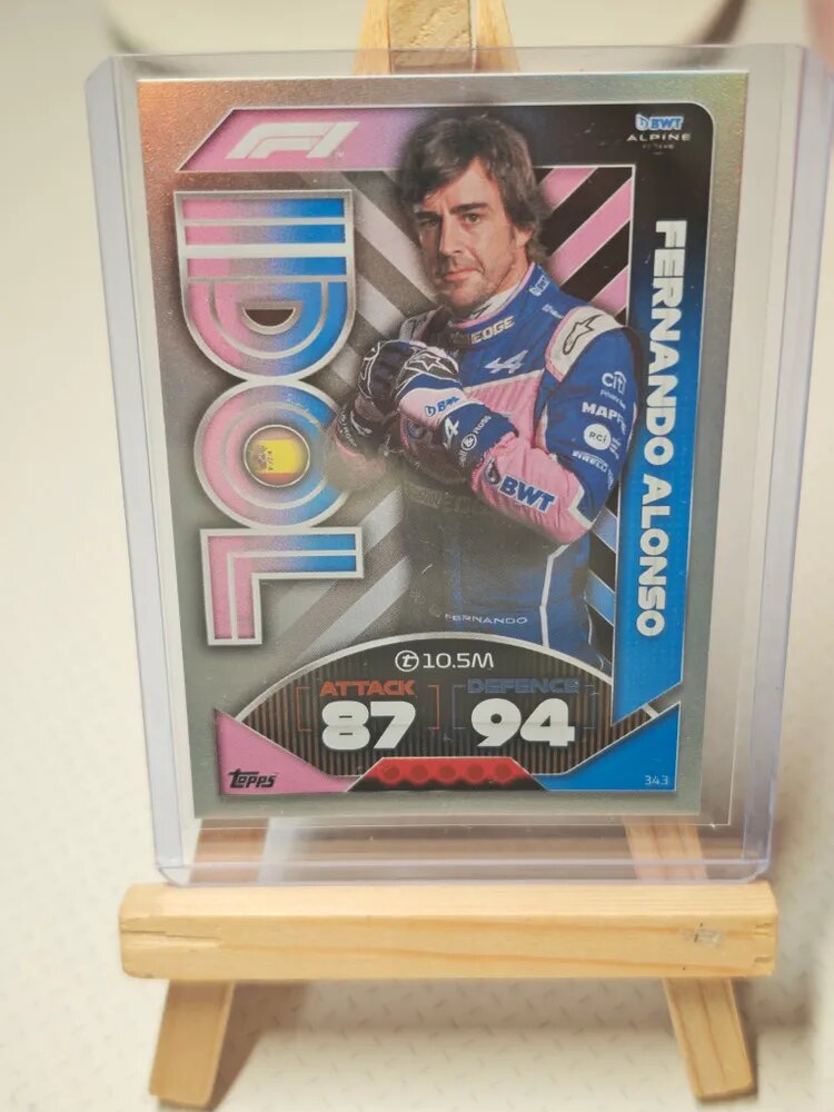 2022 Topps Turbo Attax F1 ограниченные коллекционные гоночные карточки IDOL ALONSO