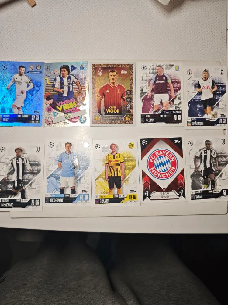 Футбольные карточки Topps MATCH ATTAX(набор из 10 штук)