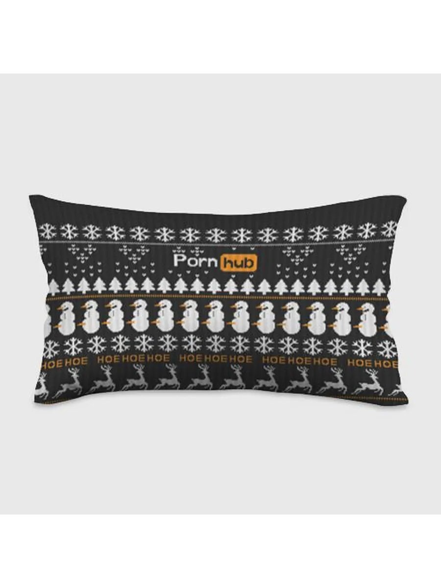 Ugly Christmas sweater Pornhub - hoe snowman deer Подушка