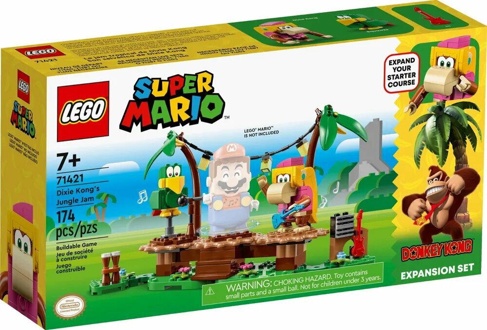 Лего Super Mario серия, LEGO 71421 Набор дополнений Dixie Kong's Jungle Jam, lego конструктор для мальчика, лего для девочек