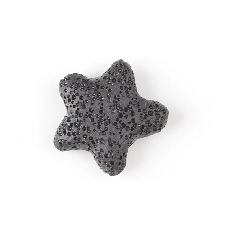 Бусины из лавового камня Weargolsil, звёздочка, 20/23/40 мм Черный, 20x20MM-5PCS, Black