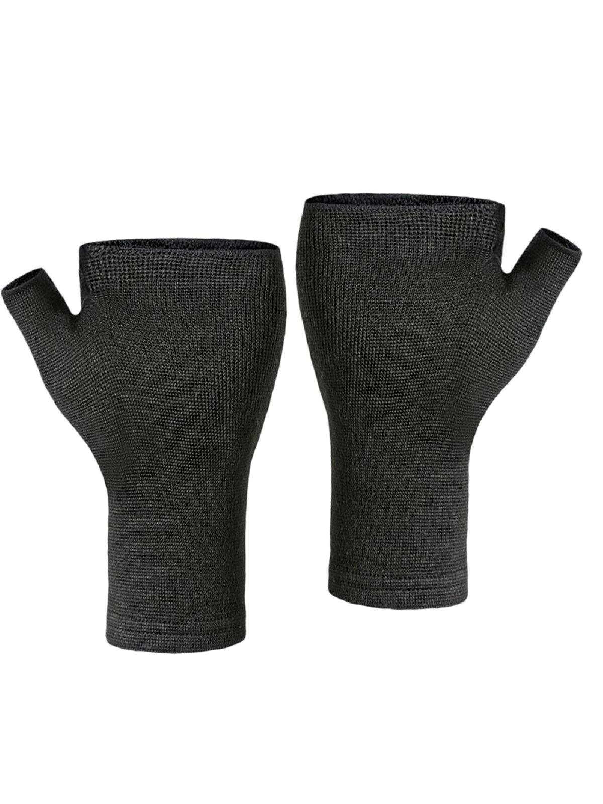 Breathable Half Finger Gloves NonSlip Grip Adjustable Wrist Comfort Brace