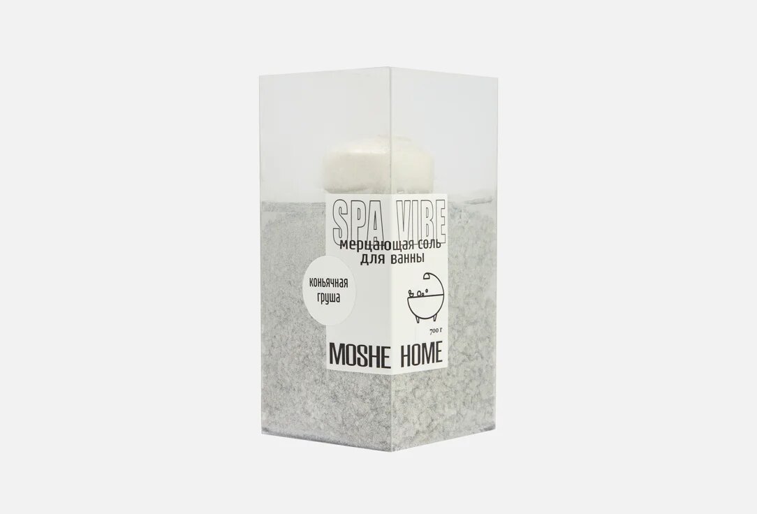 MOSHE HOME SPA VIBE, коньячная груша Мерцающая соль для ванн 700 г