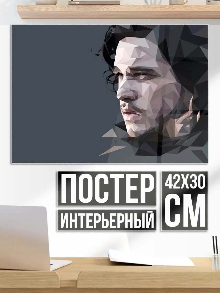 Плакат постер Полигональный портрет