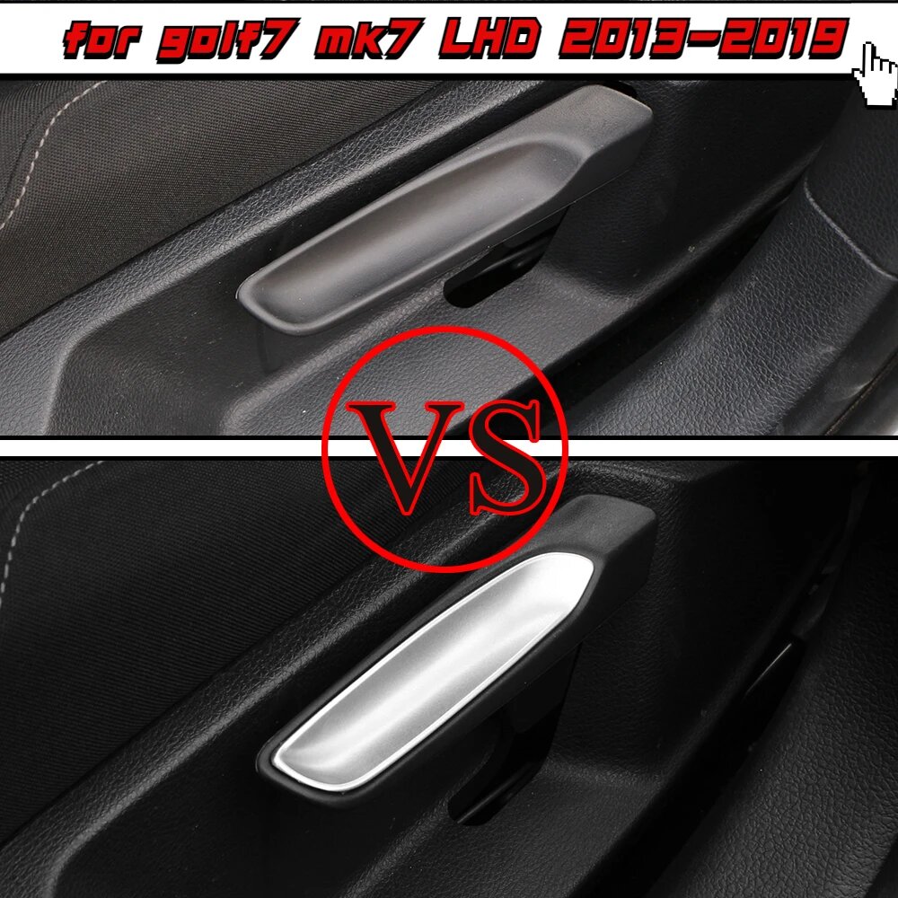 2 шт./набор, хромированные накладки на сиденья автомобиля Volkswagen VW Golf 7 MK7 LHD 2013 - 2019