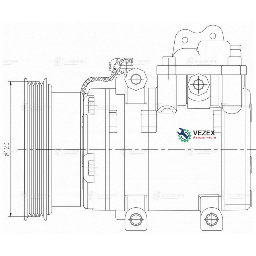 LUZAR LCAC0813 Компрессор кондиц. для а/м Hyundai Getz (02-) 1.3i (LCAC 0813)