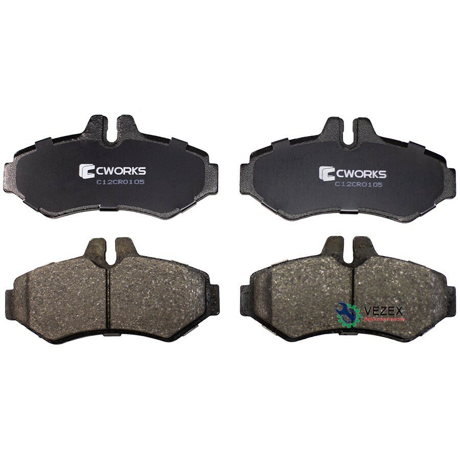CWORKS C12CR0105 Тормозные колодки задние Low Metallic C12CR0105