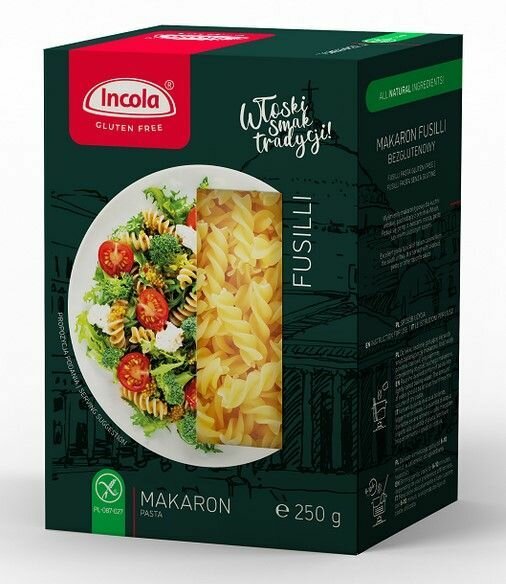 Паста фузилли безглютеновая Incola, 3шт x 250г