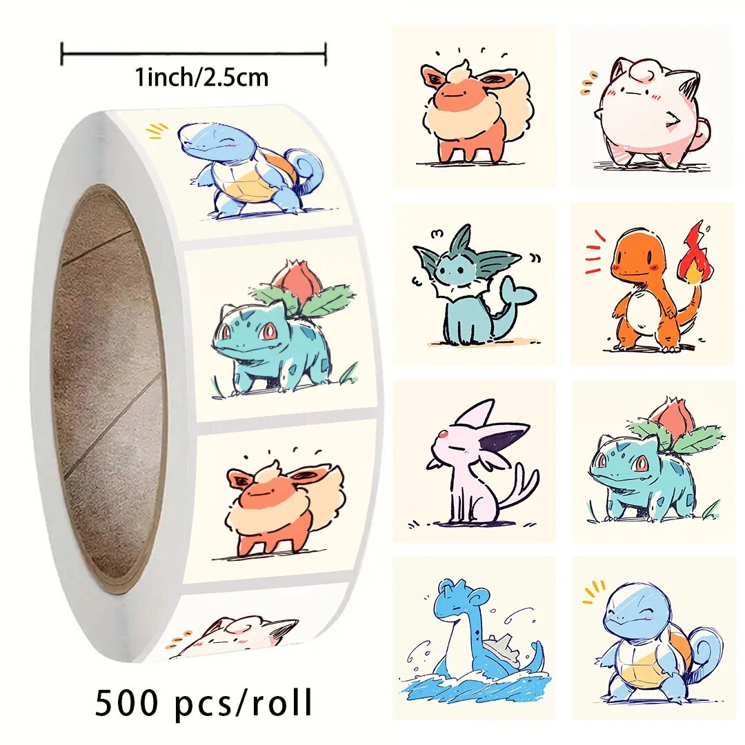 Набор наклеек Pokemon Bandai 500 шт.