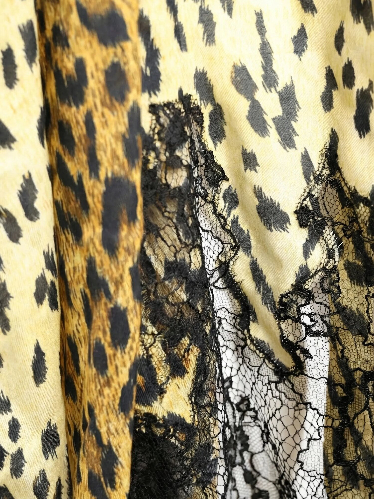 Шарф Valentino Leopard-print lace-trim scarf для девочек — фото 1