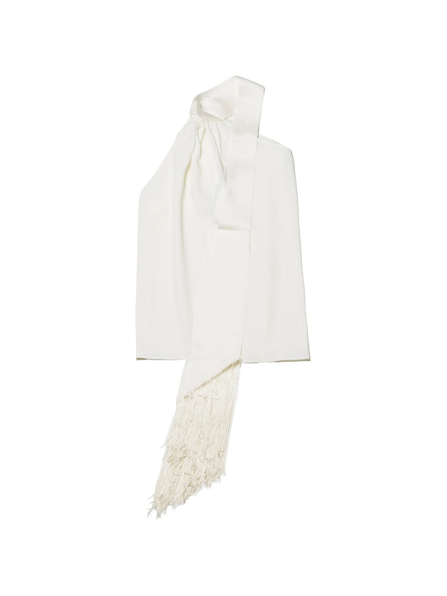 Топ TALLER MARMO Astor fringe-trimmed one-shoulder top
