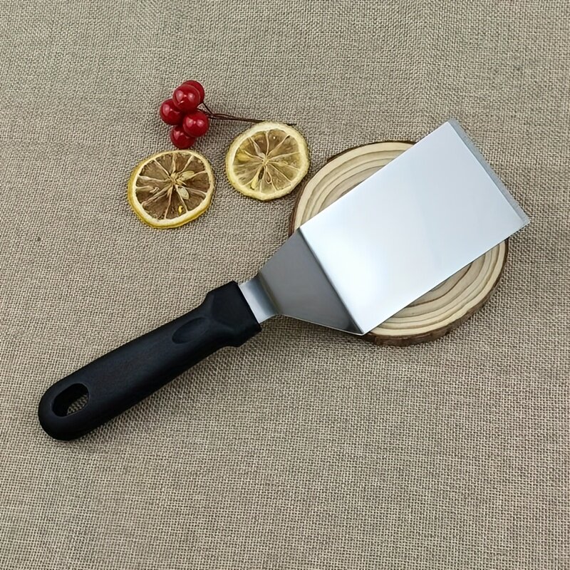 Лопатка для теппаньяки плотная с пластиковой ручкой, 1 шт.