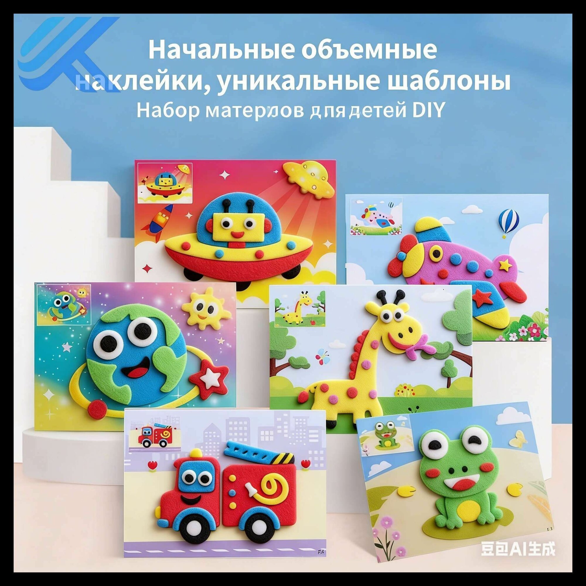Набор для творчества аппликации 20 штук