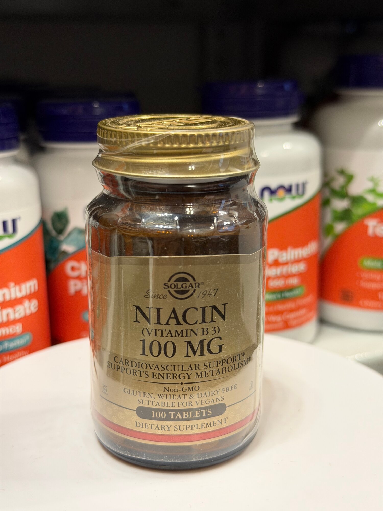 Solgar Niacin (Vitamin B3) 100 mg - Ниацин для сердечно-сосудистой системы 100 таблеток