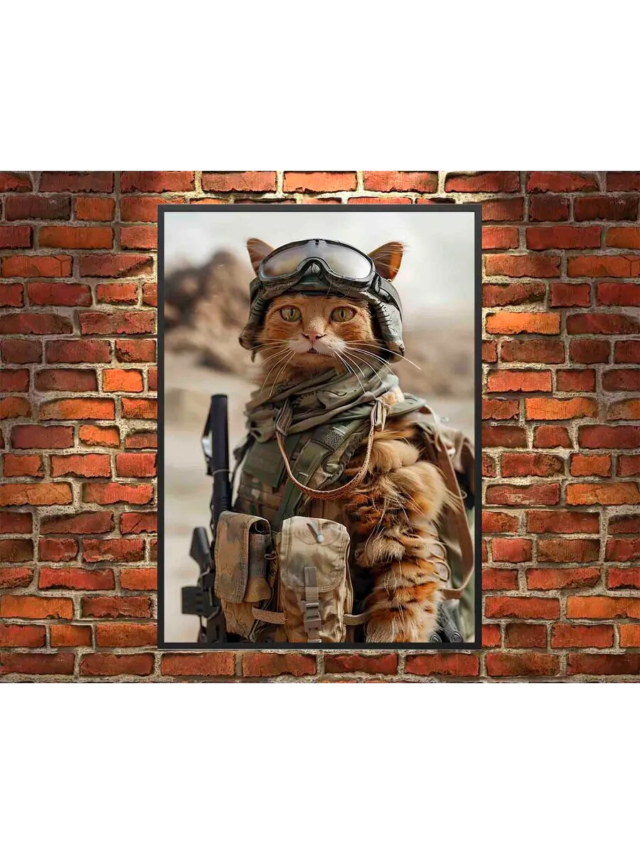 Сомалийский кот-солдат 3, Плакат 30x42см