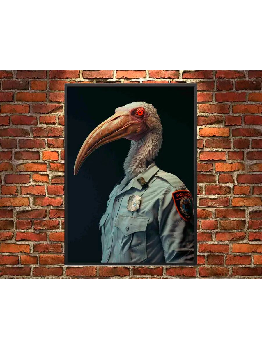 Птица-полицейский Ибис 1, Плакат 30x42см