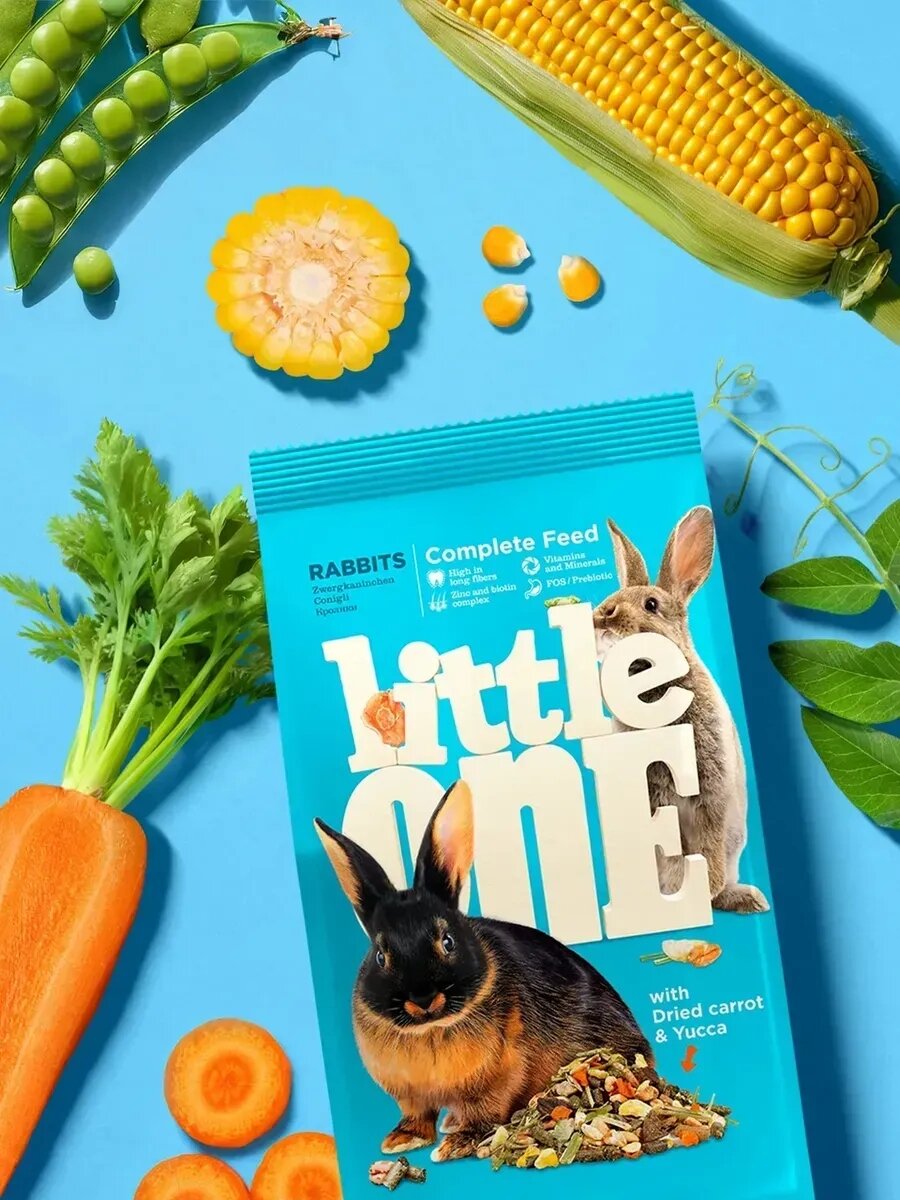 Корм Little One "Rabbits" для кроликов, 10 штук по 400г