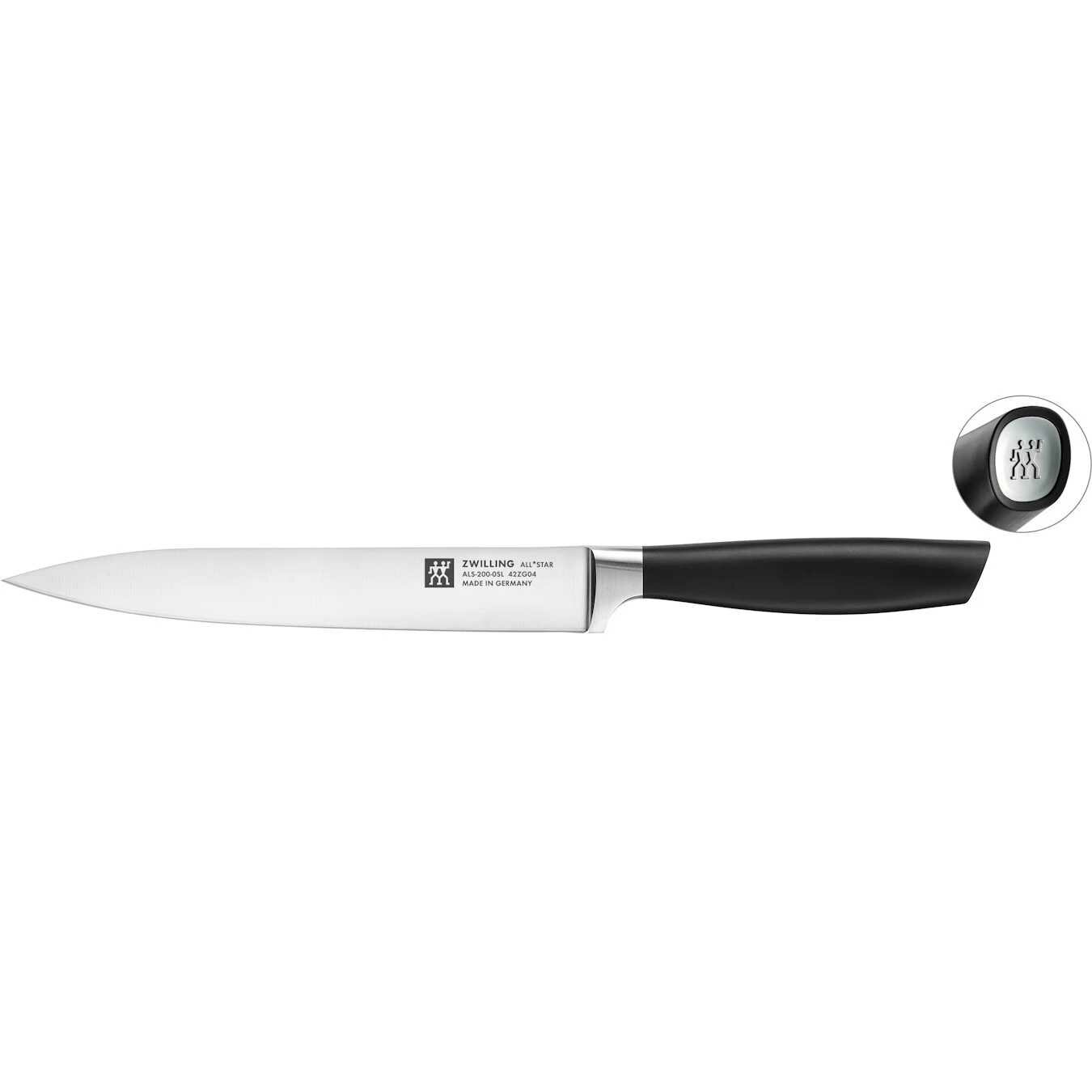 Нож Zwilling AllStar, универсальный, нескользящая рукоятка, 20см, черный