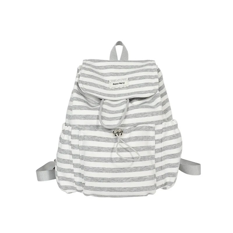 Белый рюкзак с полосками Light gray stripe
