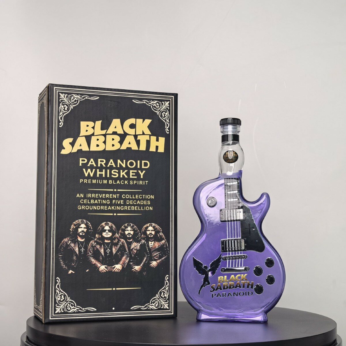 Фиолетовый бутылка для вина, Black Sabbath Paranoid Whiskey бутылка, 1 шт