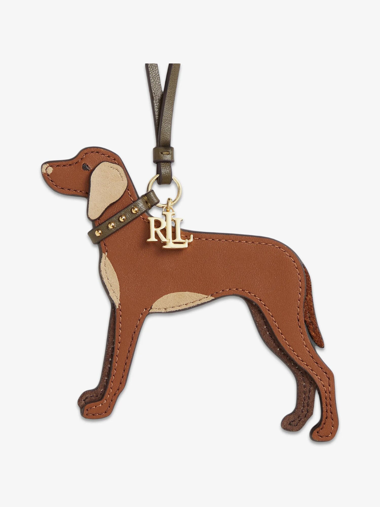 Сумка Lauren Ralph Lauren Logo-charm dog-shaped bag charm, коричневый — фото 1