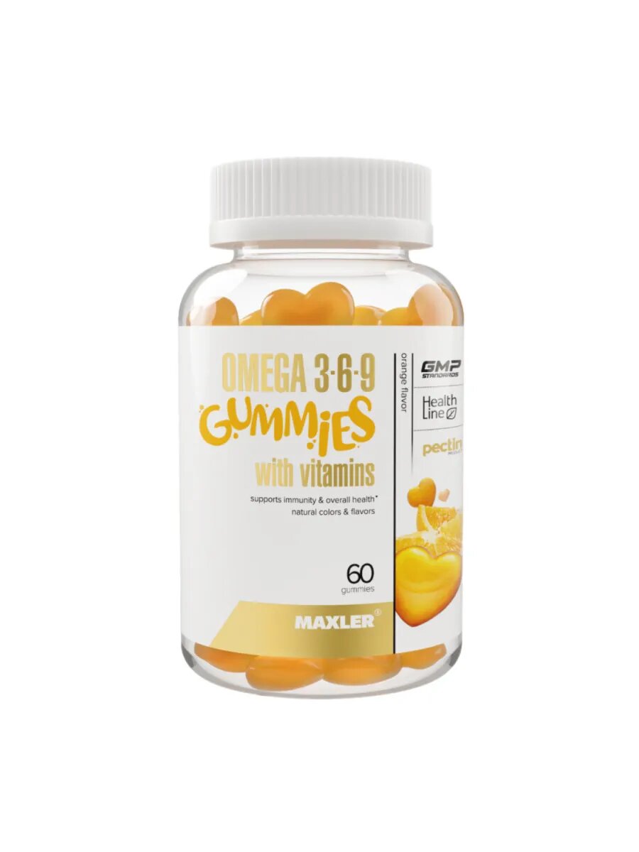 Макслер Омега 3-6-9 Гаммиз вкус апельсин / Maxler Omega 3-6-
