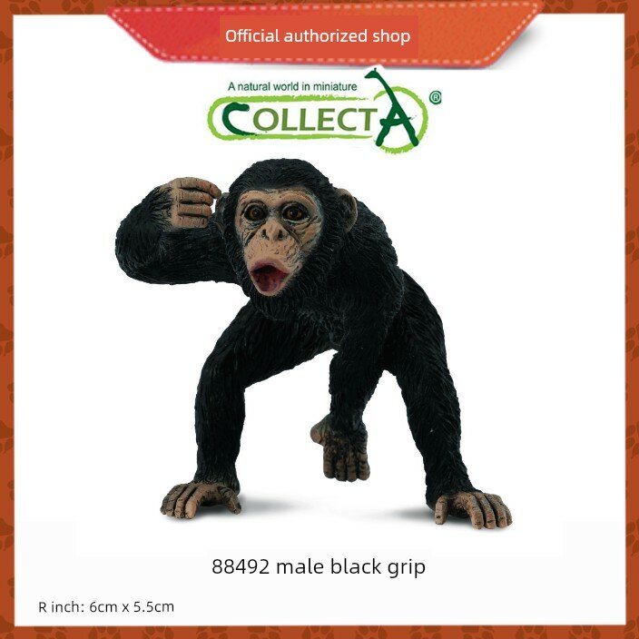 CollectA 88492 Модель самца шимпанзе пластиковый звериный фурнитур 1:12 масштаб детальный
