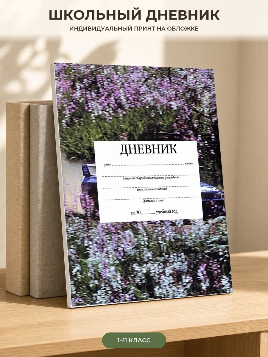 Школьный дневник с машинами