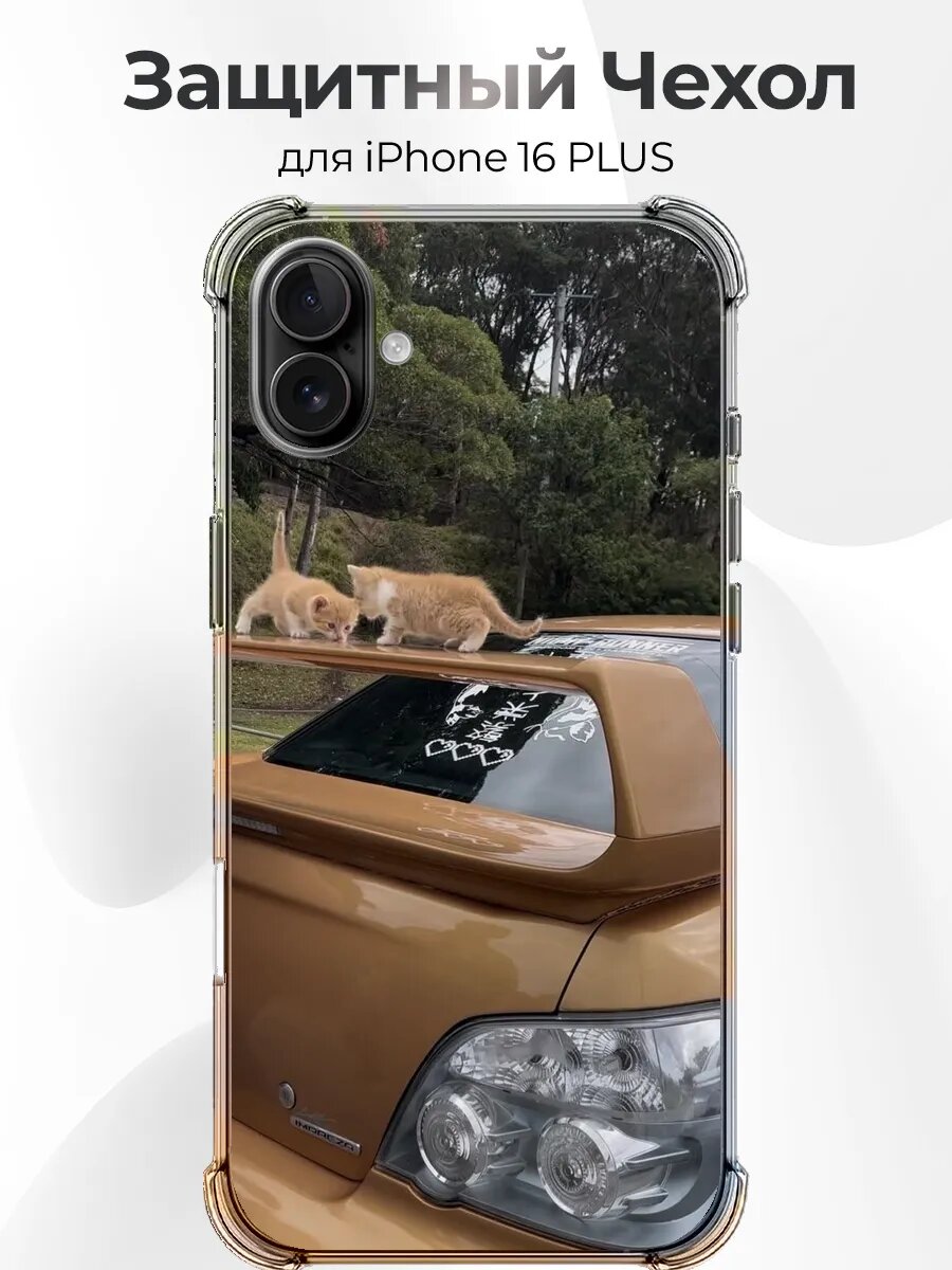 IPhone 16 Plus Subaru Impreza STI с котятами