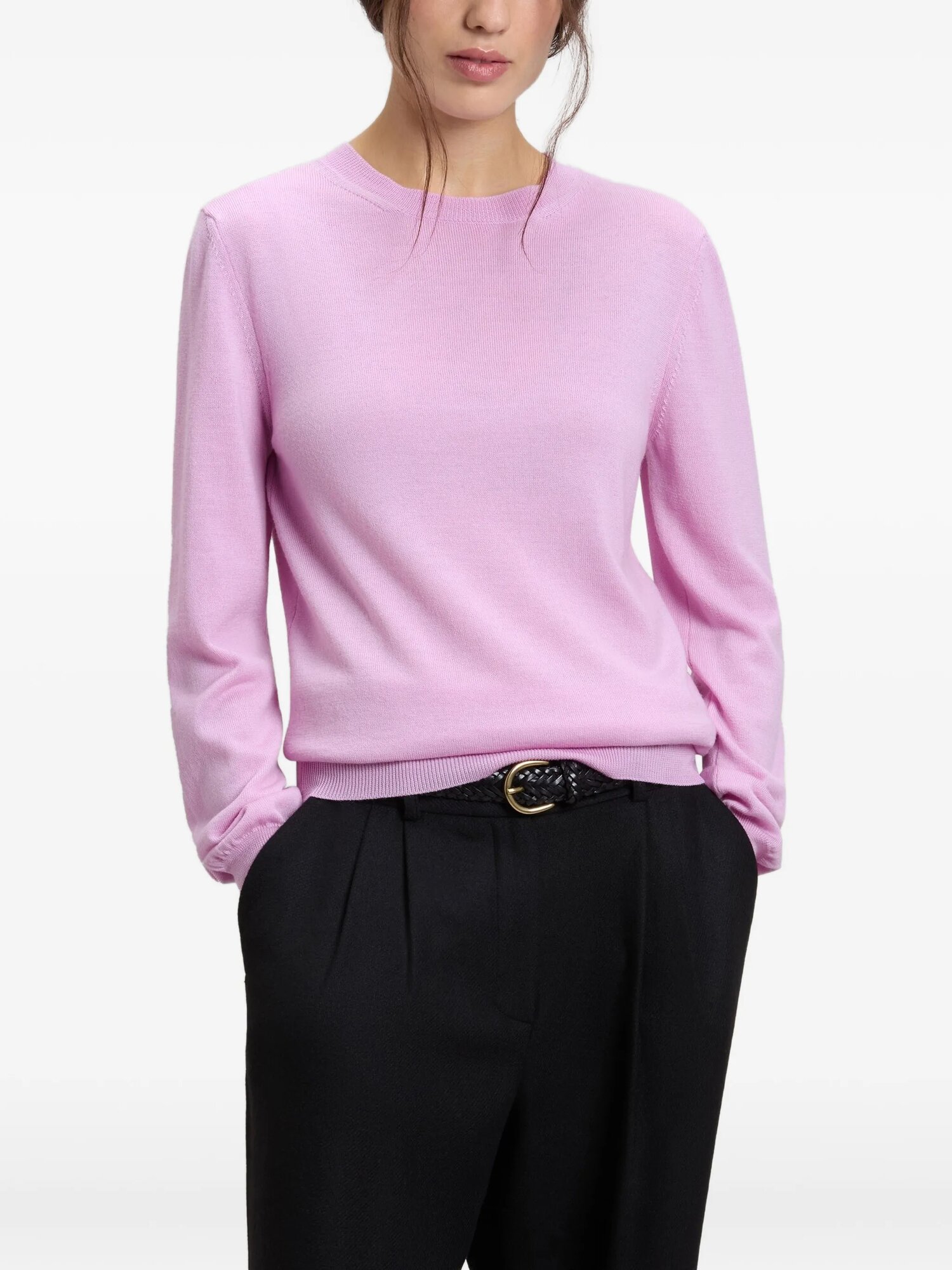 Свитер Woolrich Virgin wool crew-neck sweater, размер 40, , pink — фото 1