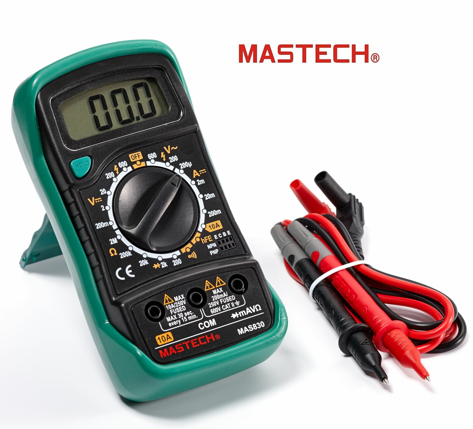 Мультиметр цифровой MAS830 Mastech измерение транзисторов фиксация показаний