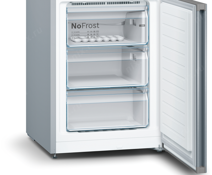 Отдельно стоящий холодильник с нижней морозильной камерой Bosch KGN39XI30U — фото 1