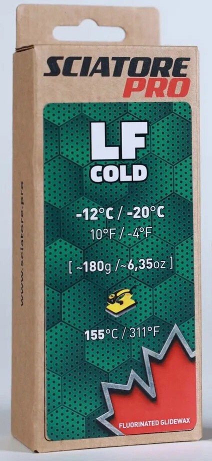 Парафин лыжный Sciatore Pro LF COLD 180гр. зеленый -12°.-20°
