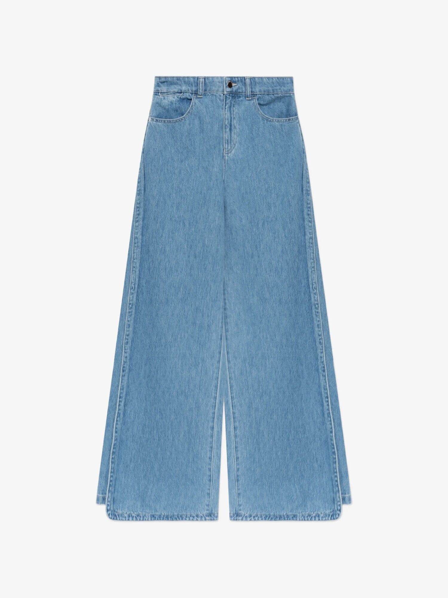 Джинсы широкие Side-slit wide-leg jeans 