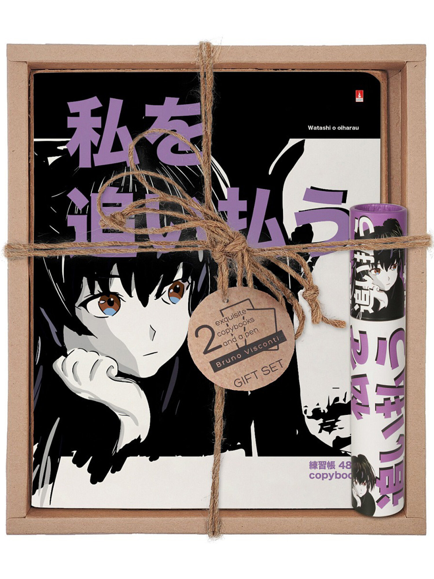 Альт Бруно Висконти Вruno Visconti набор подарочный "MANGA ANIME.CITY. Chase me away" (две тетради и ручка в тубе) имба