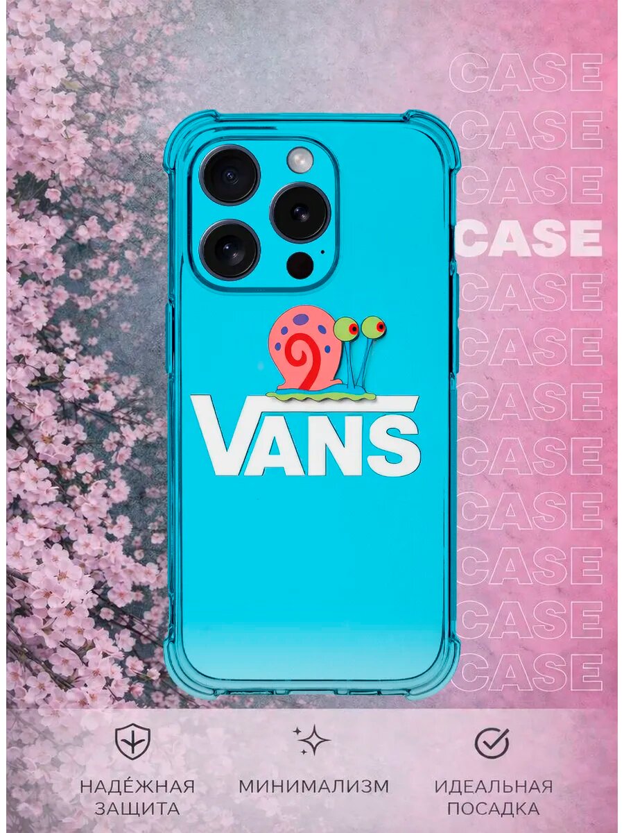 Чехол на iPhone 16 Pro Max с принтом Vans Губка боб Гэри