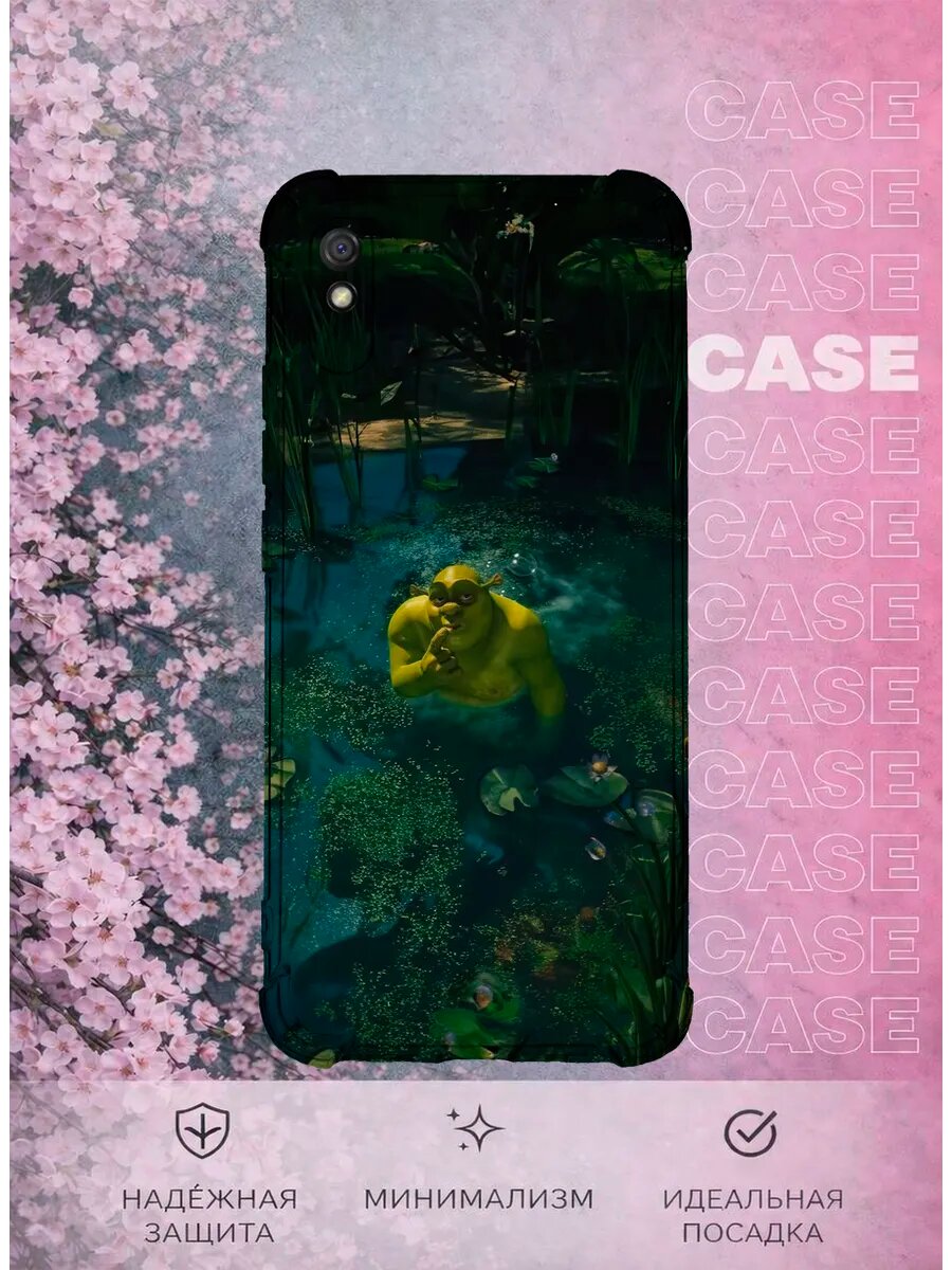 Чехол на Xiaomi Redmi 9A с принтом Шрек на болоте